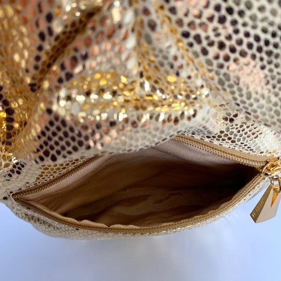 Liza Ganz New York | Bags | Vintage Liza Ganz Metallic Gold Flap ...